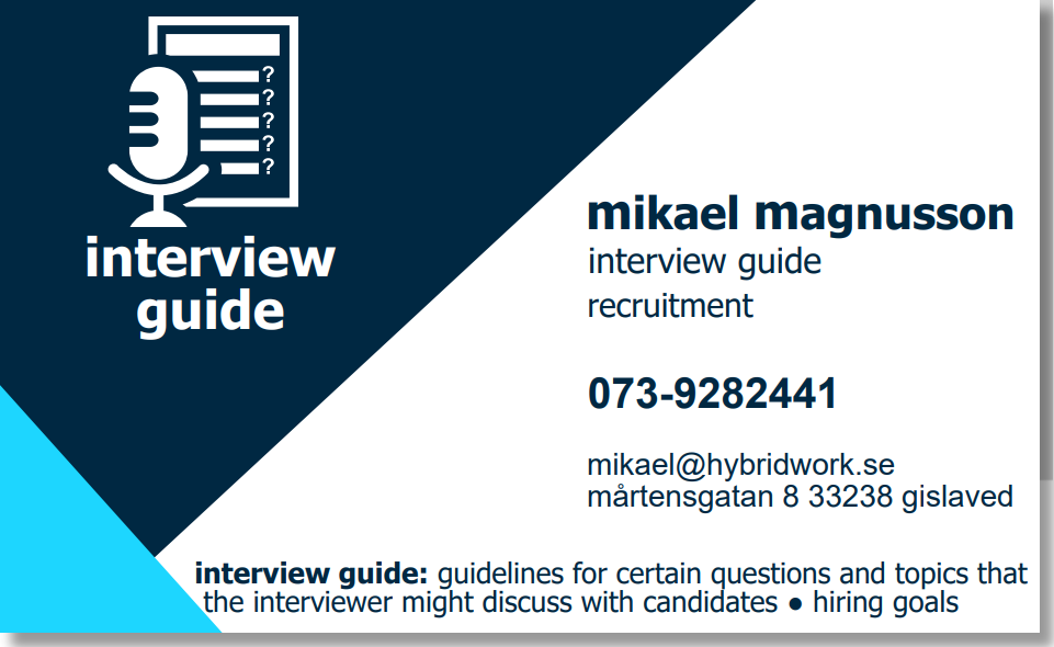 Intervjuguide | Hybrid Work